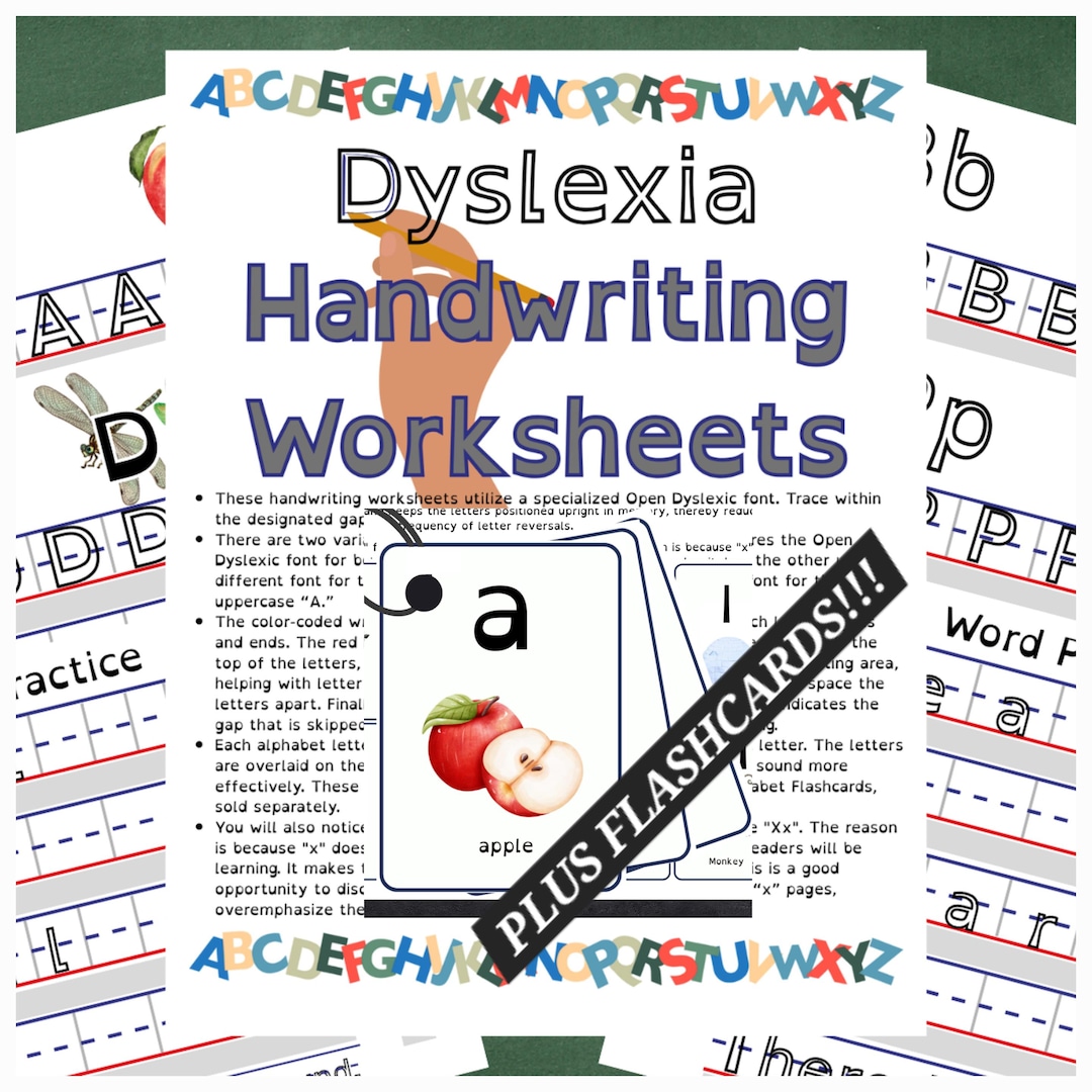 Dyslexia Handwriting PLUS Flashcards BUNDLE - Etsy
