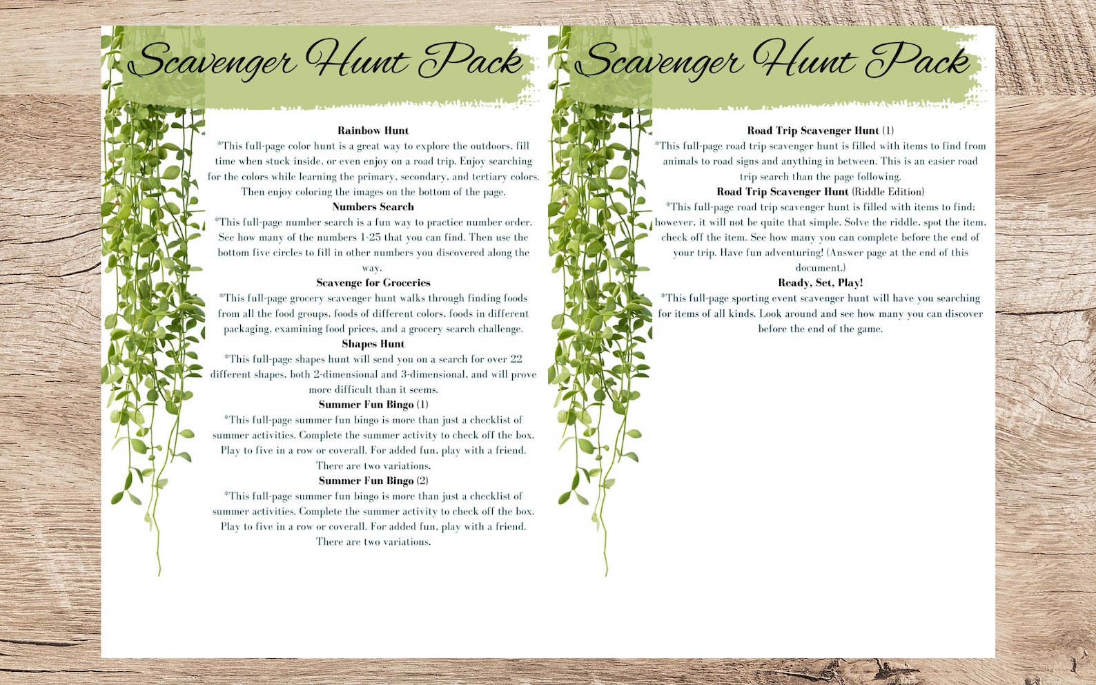 Scavenger Hunt Bundle - Etsy