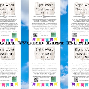 Bundle-sight Word Flashcards-dyslexia Font - Etsy UK