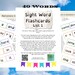 List 1 Sight Word Flashcards -dyslexia Font and Multisensory Activities ...