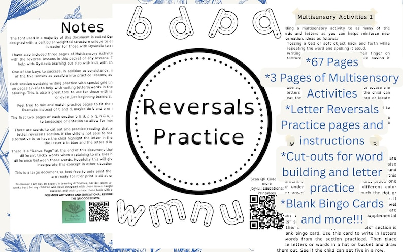 Letter Reversals Workbook-dyslexia - Etsy
