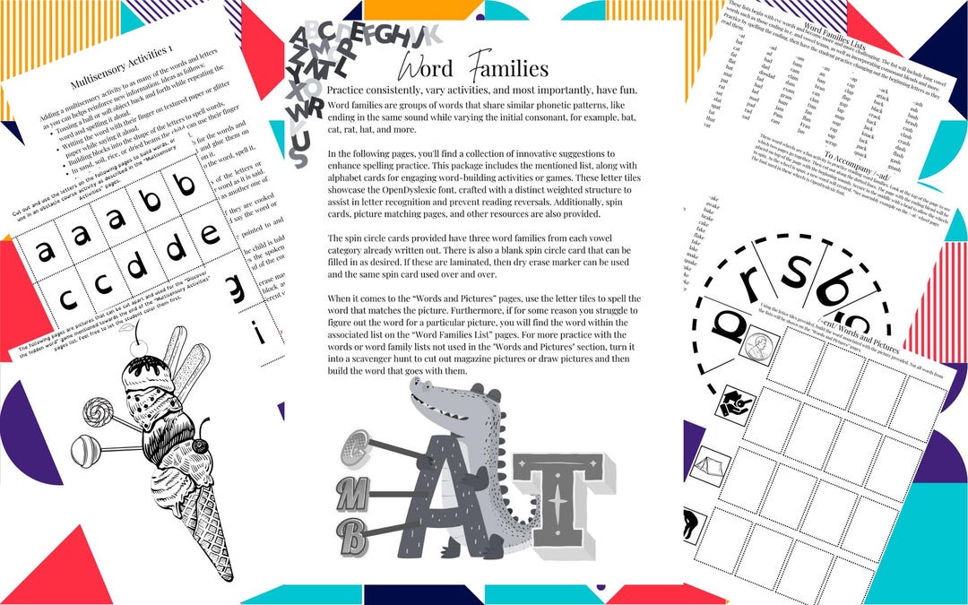 Word Families Packet - Etsy