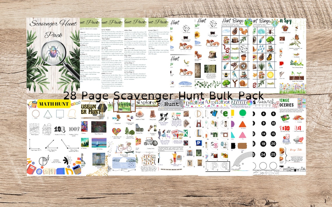 Scavenger Hunt Bundle - Etsy