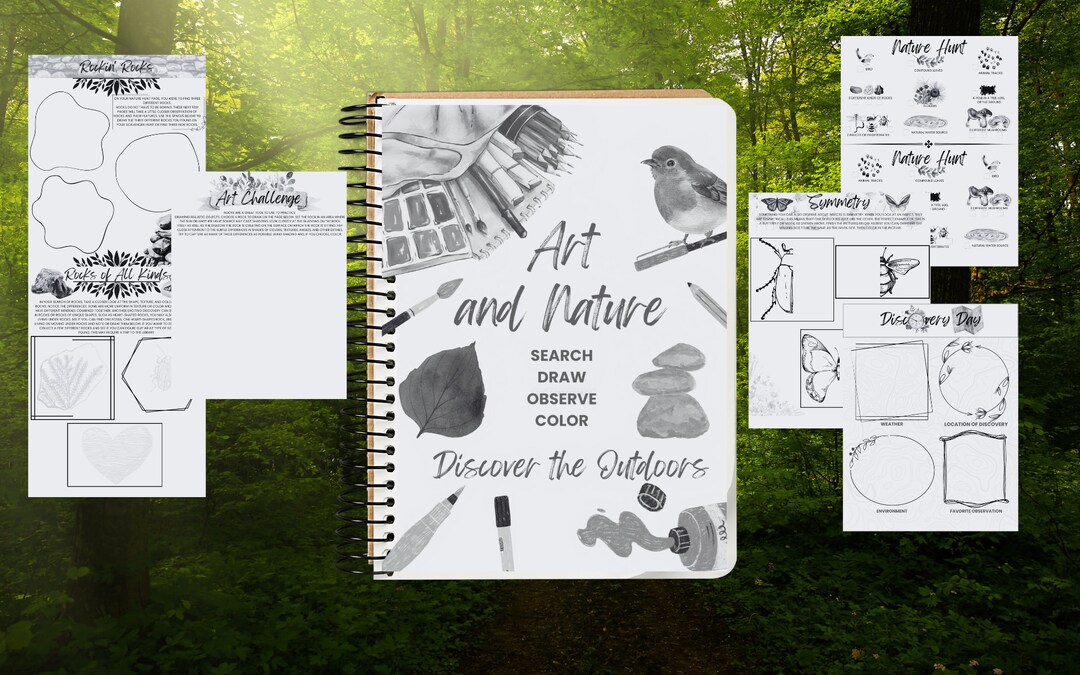 Art & Nature Lesson and Activity Guide -GRAYSCALE - Etsy