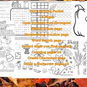 Fall Learning Packet - Etsy
