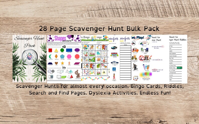 Scavenger Hunt Bundle - Etsy