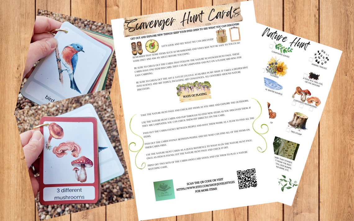 Nature Scavenger Hunt Cards - Etsy