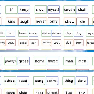 Bundle-sight Word Flashcards-dyslexia Font - Etsy UK