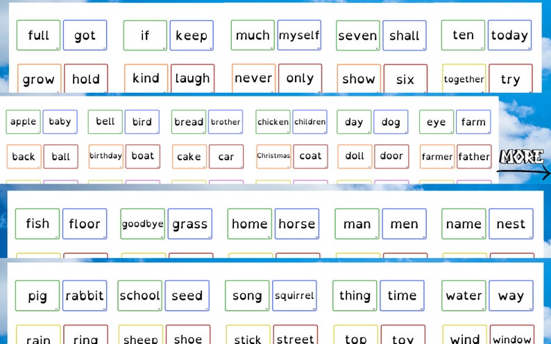 Bundle-sight Word Flashcards-dyslexia Font - Etsy UK