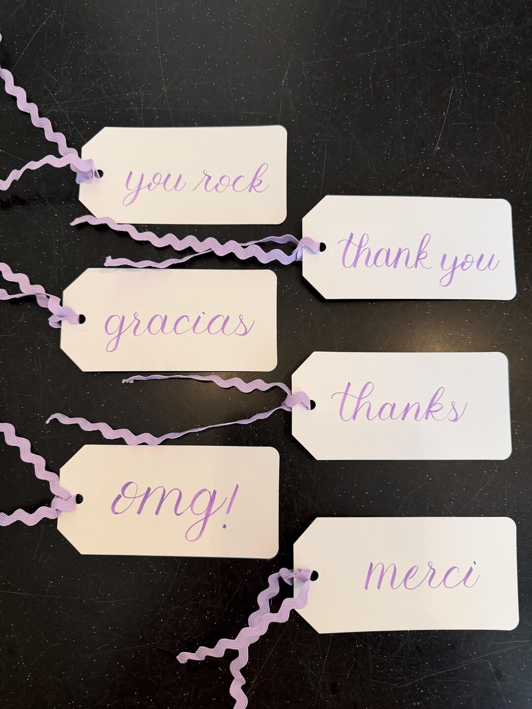 Wedding and Event "thank You" Gift Tags With Ribbon: Custom Hand ...
