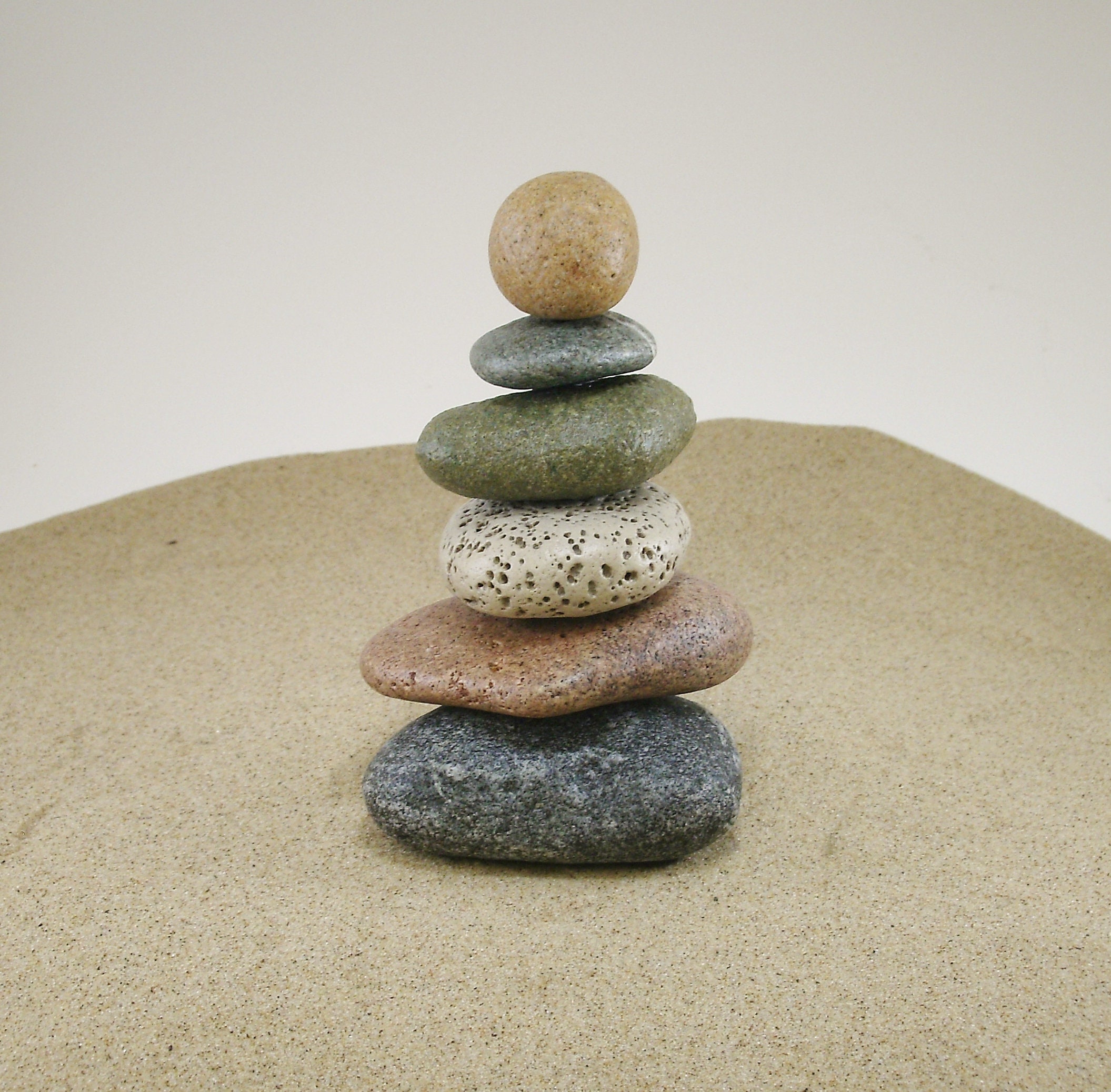 Rock Cairn - Stone Cairn - Lake Michigan Beach Stone Cairn #348 ...