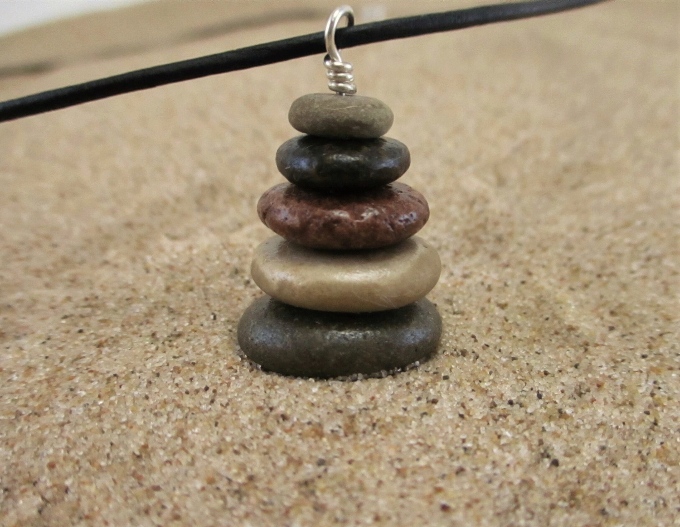 Pure Michigan Stone Cairn Necklace, 18 Inch Pebble Pendant with ...