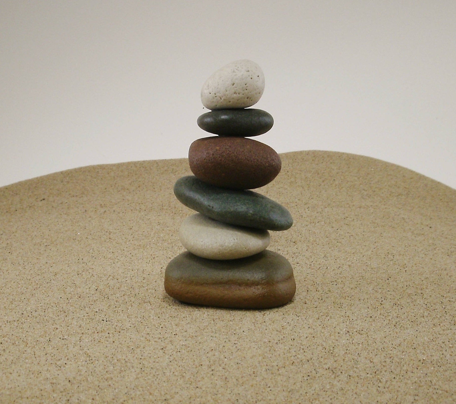 Lake Michigan Beach Rock Cairn #332, Stacked Beach Stones, Balanced ...