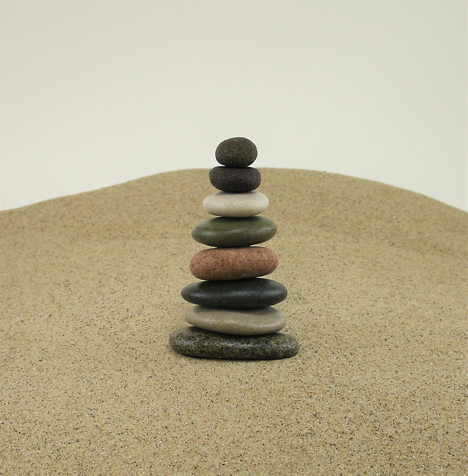 Small Zen Stacked Rock Cairn, Lake Michigan Beach Stone Cairn #457 ...