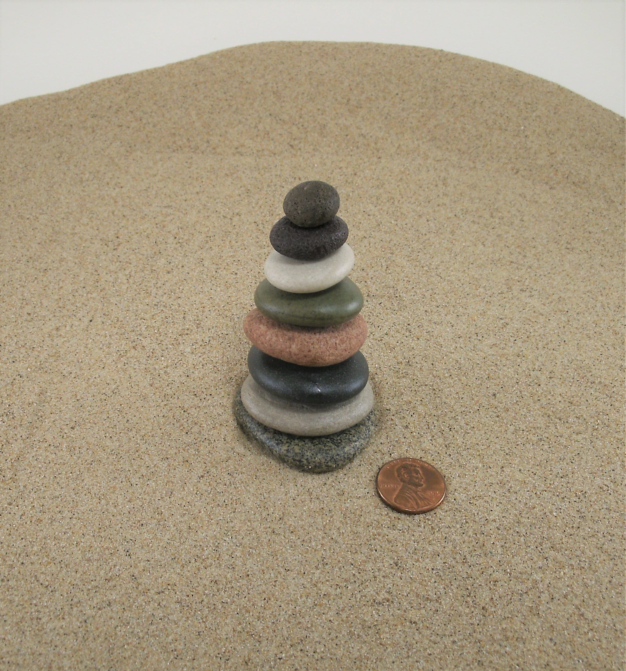 Small Zen Stacked Rock Cairn, Lake Michigan Beach Stone Cairn #457 ...