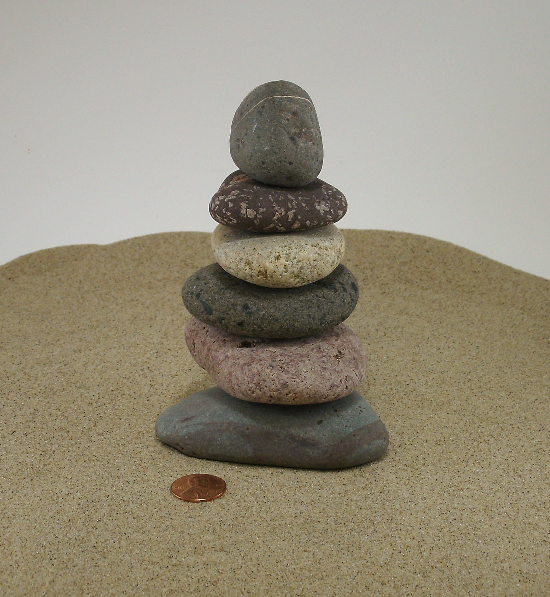 Lake Superior Stone Cairn #48, Nature Themed Decor, Stacked Rock Cairn ...