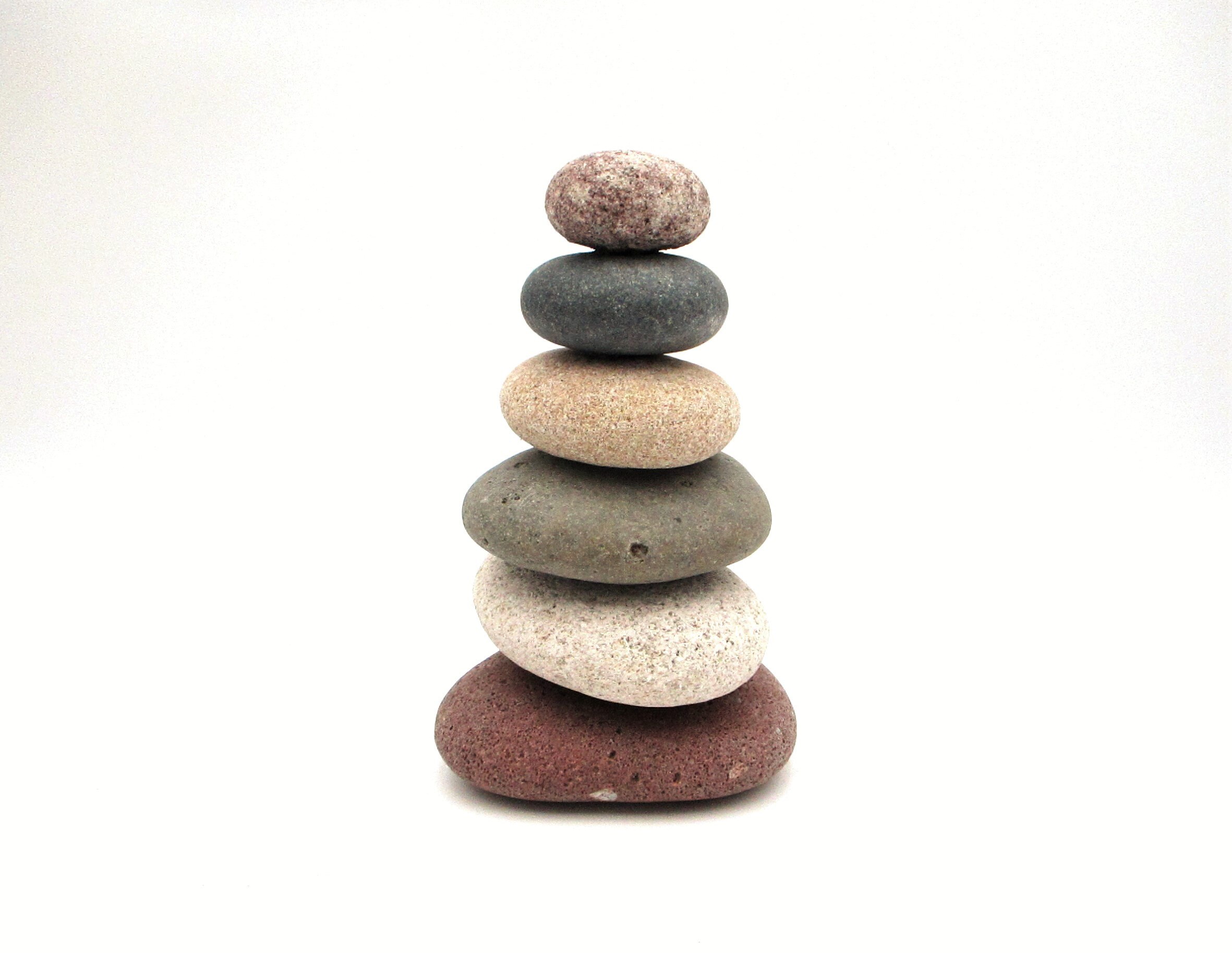 Aquarium Safe Beach Stone Cairn, Bonded Rock Cairn from Lakes Michigan ...