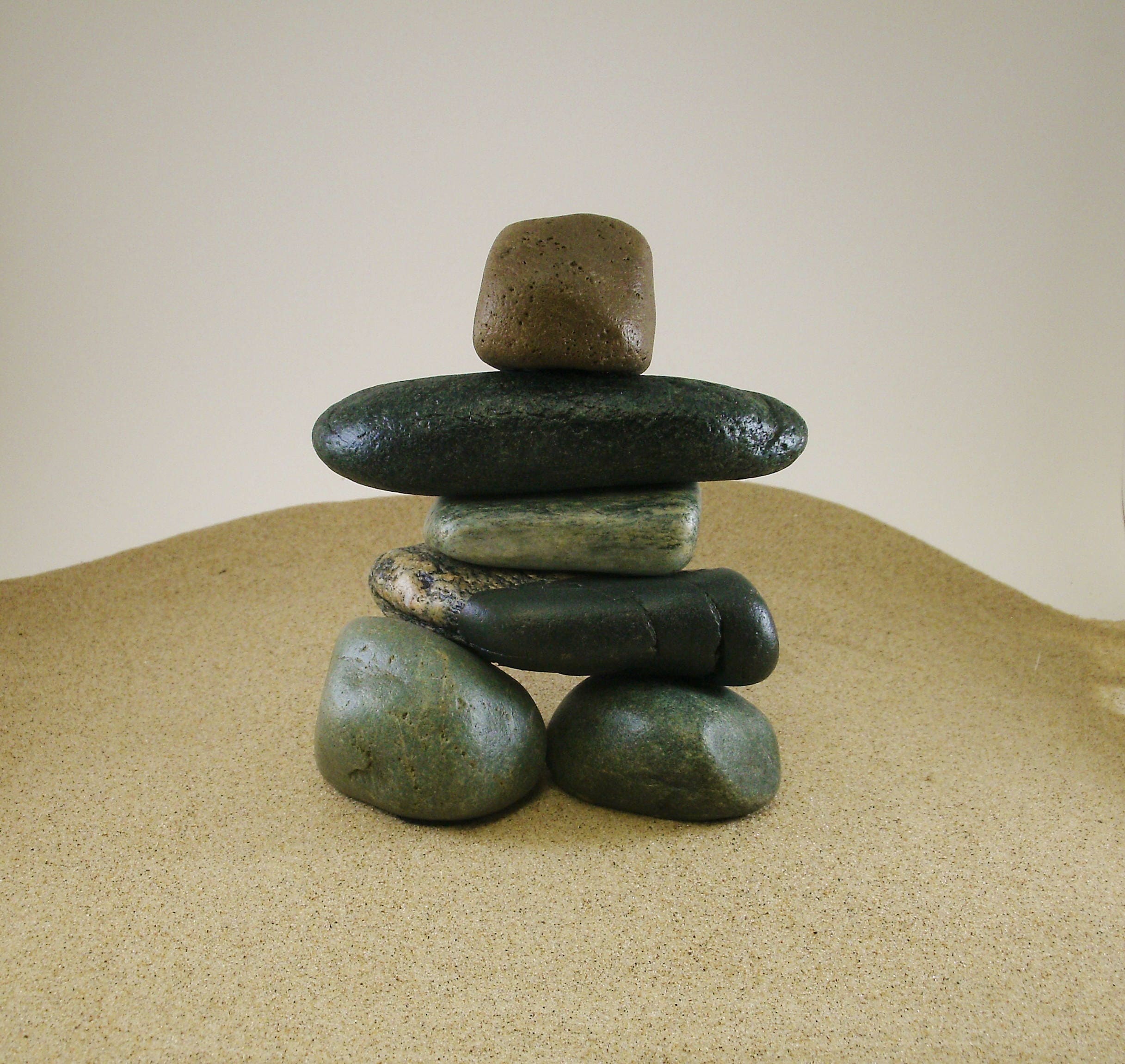 Inukshuk Style Lake Michigan Messenger Beach Stone Man Cairn Sculpture ...