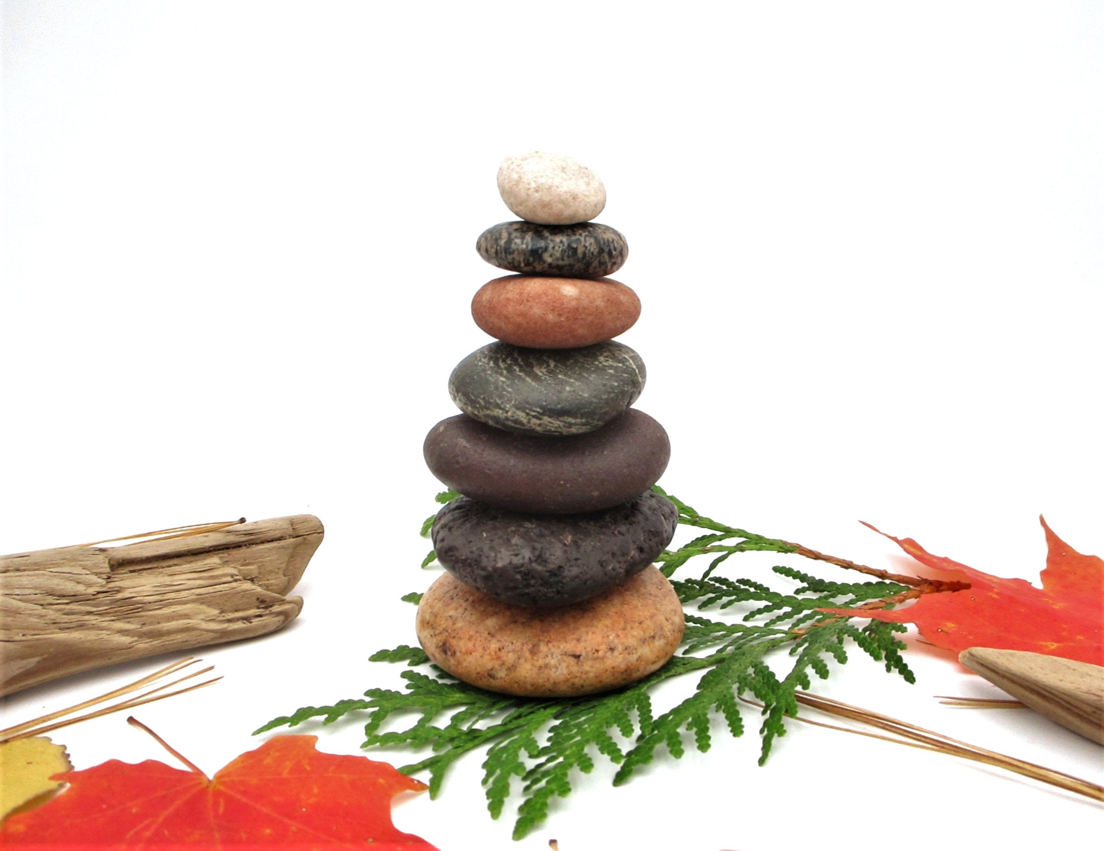Small Stone Cairn, Lake Inspired Art from Lake Michigan and Superior ...