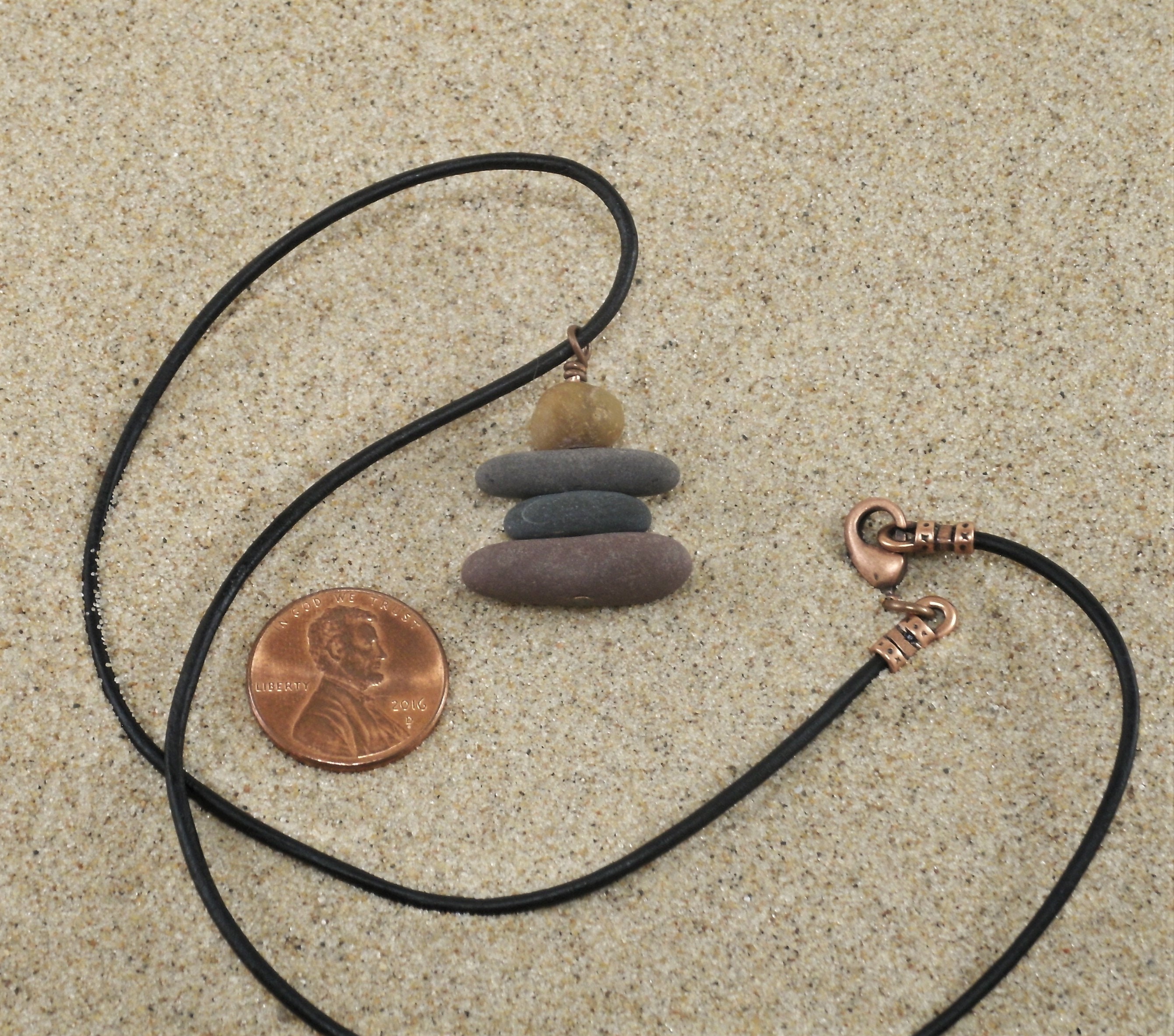 Inukshuk, Lake Superior Copper Harbor Pebble Inukshuk Style Pendant ...