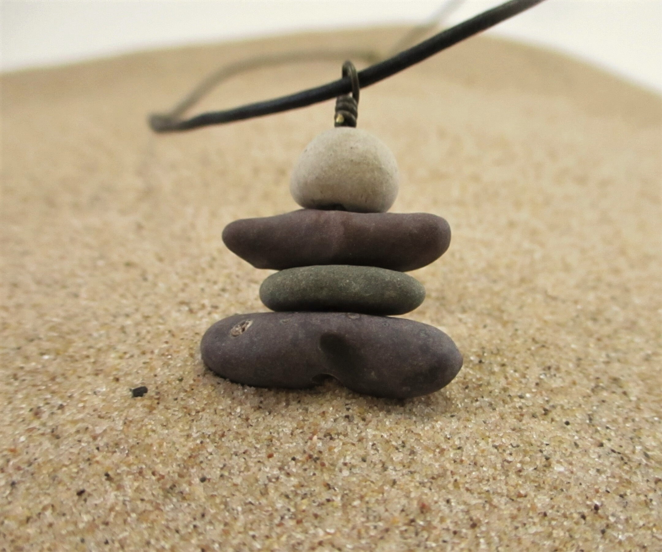 Inukshuk Stone Pendant from Lake Superior, Colorful Inukshuk Pebble ...