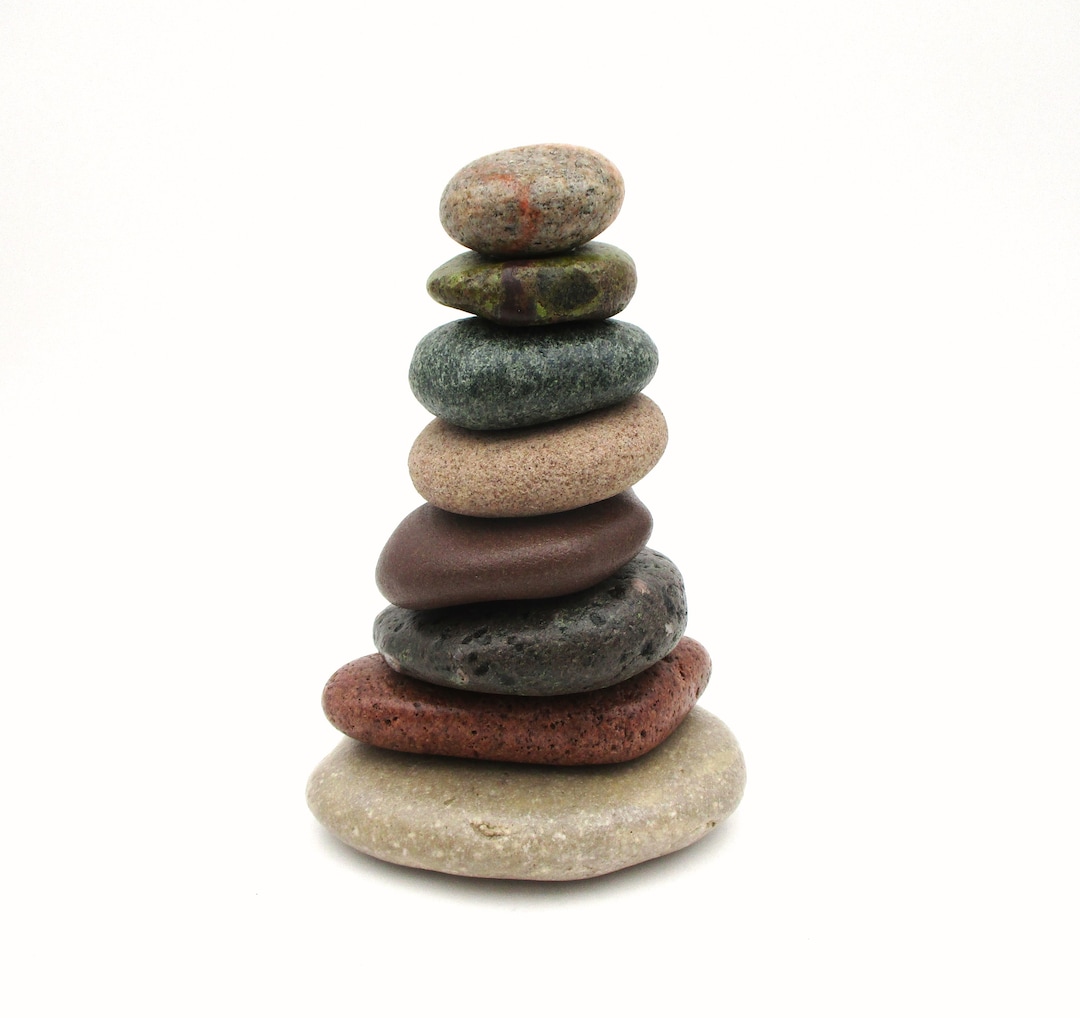 Rock Cairn Sculpture, Michigan Beach Stone Cairn Art 405, Natural ...