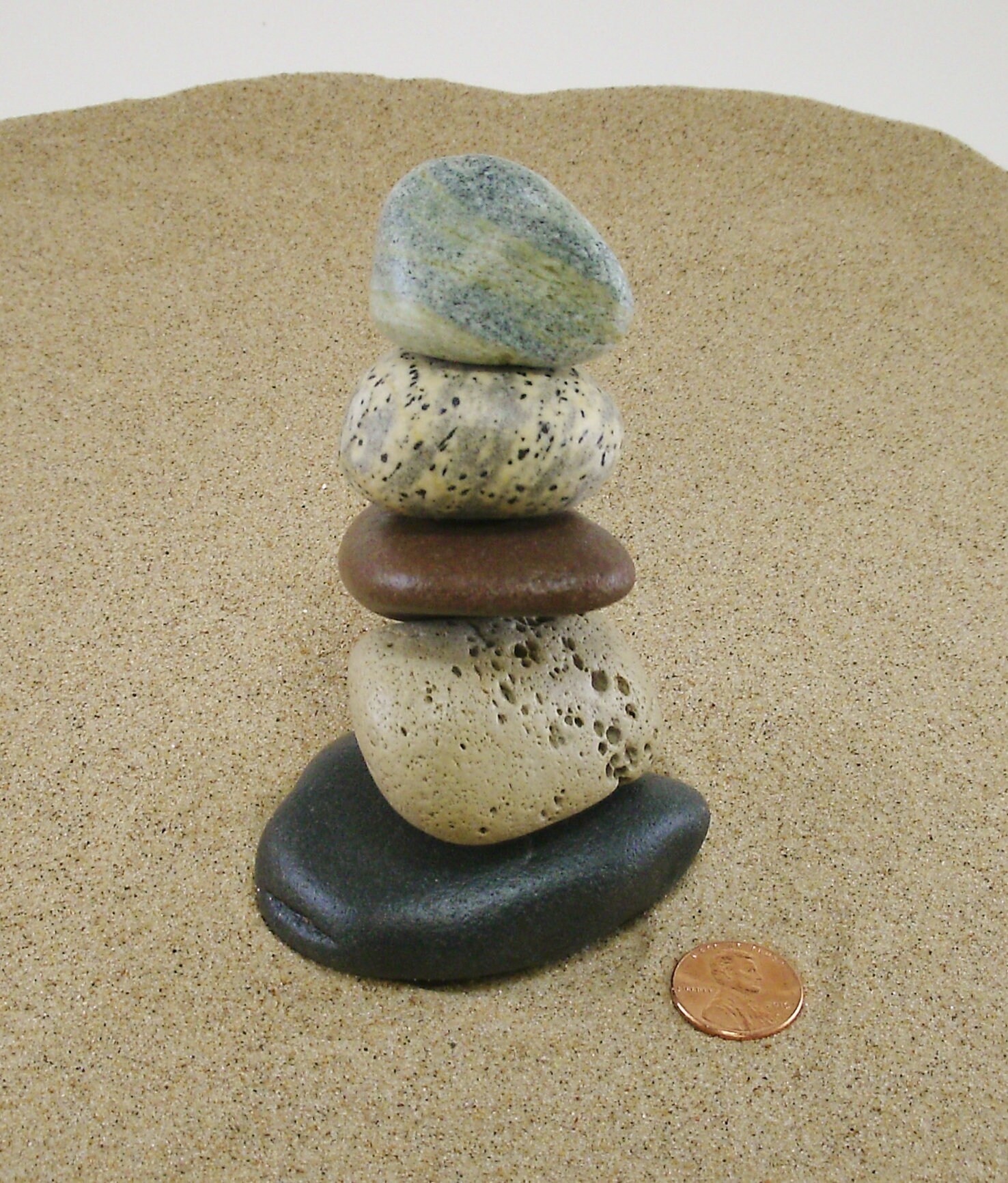 Rock Cairn, Lake Michigan Stone Messenger Cairn Sculpture #358 ...