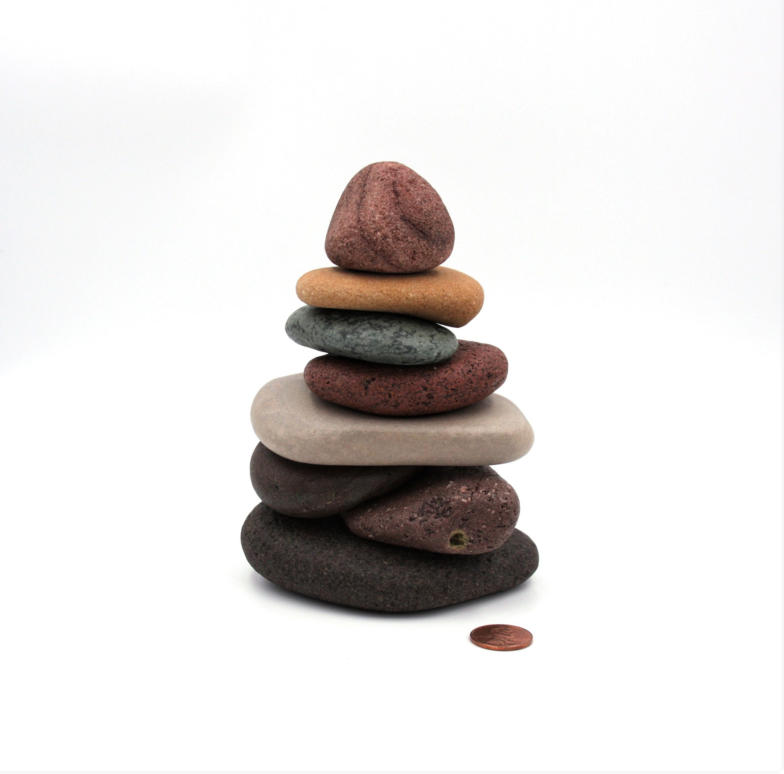 Pure Michigan Rock Cairn, Stone Cairn, Beach Stone Cairn #42, Natural ...