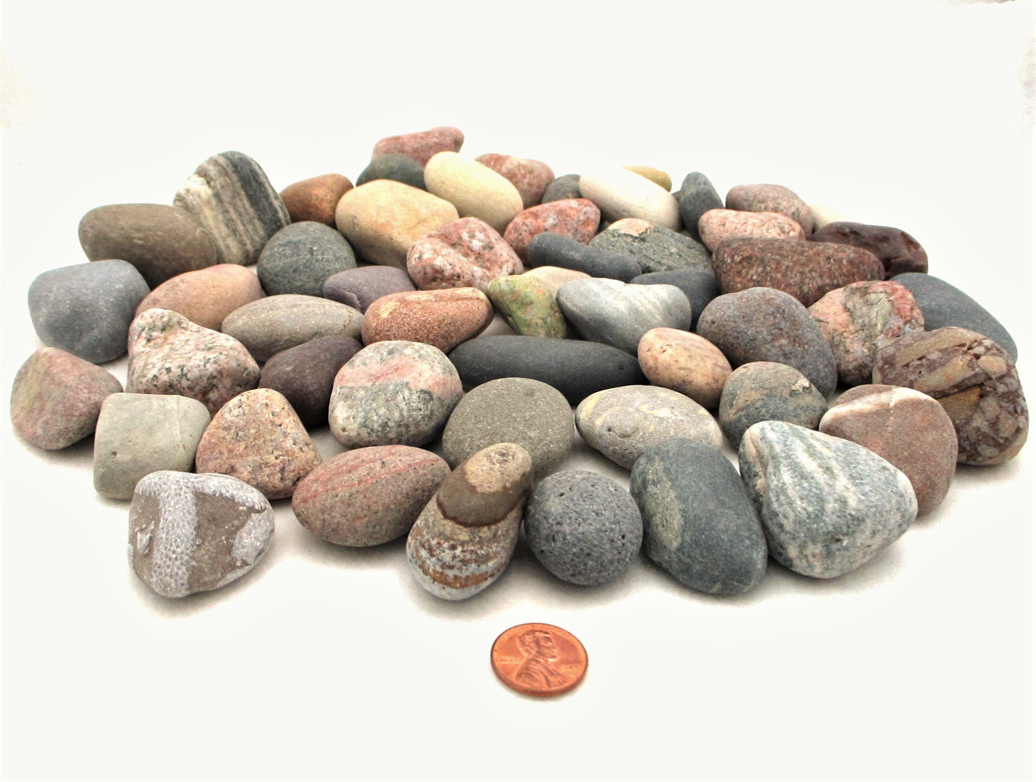Lake Michigan Small Stone Assortment, Natural Beach Stones, Colorful ...