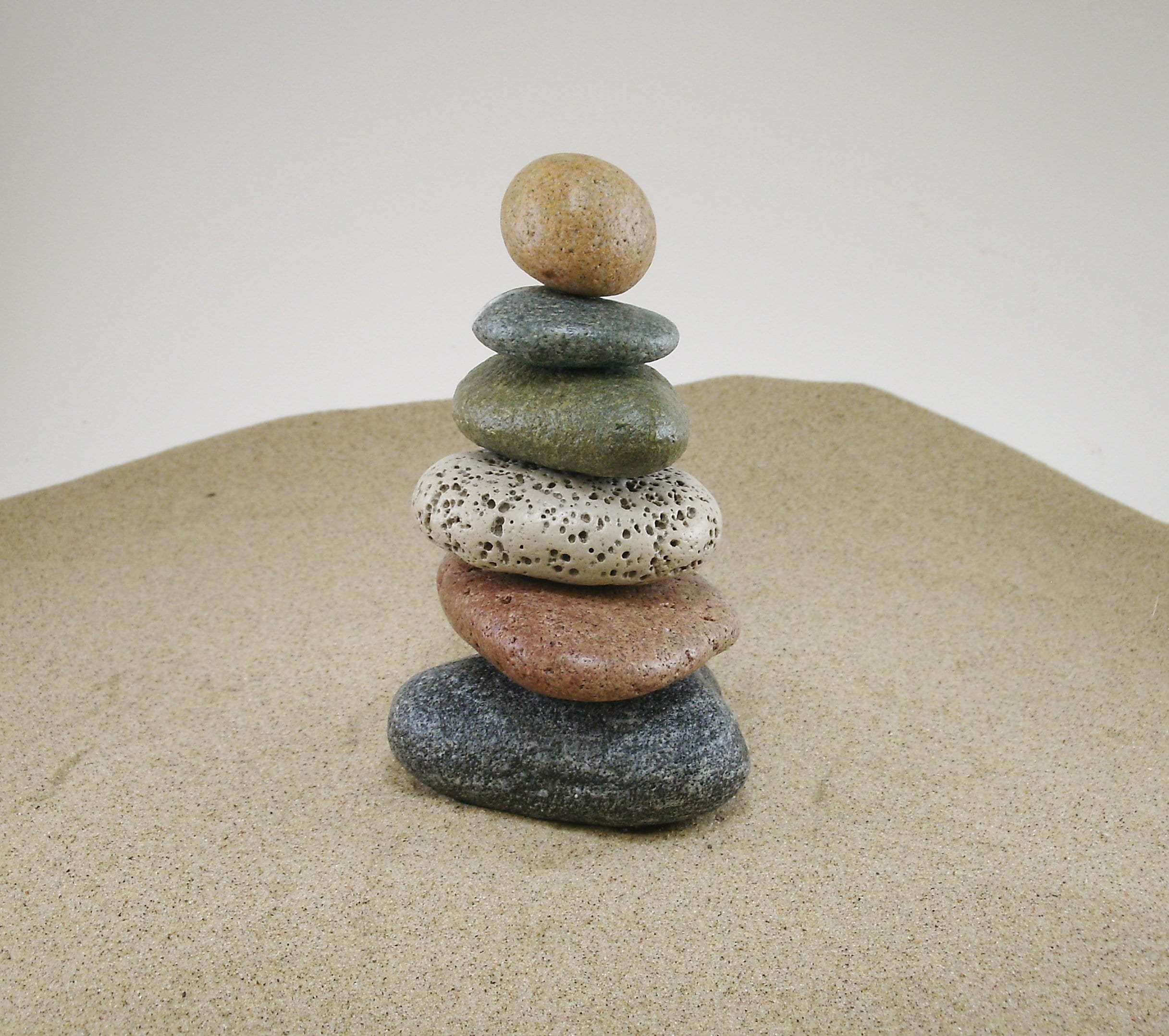 Rock Cairn - Stone Cairn - Lake Michigan Beach Stone Cairn #348 ...