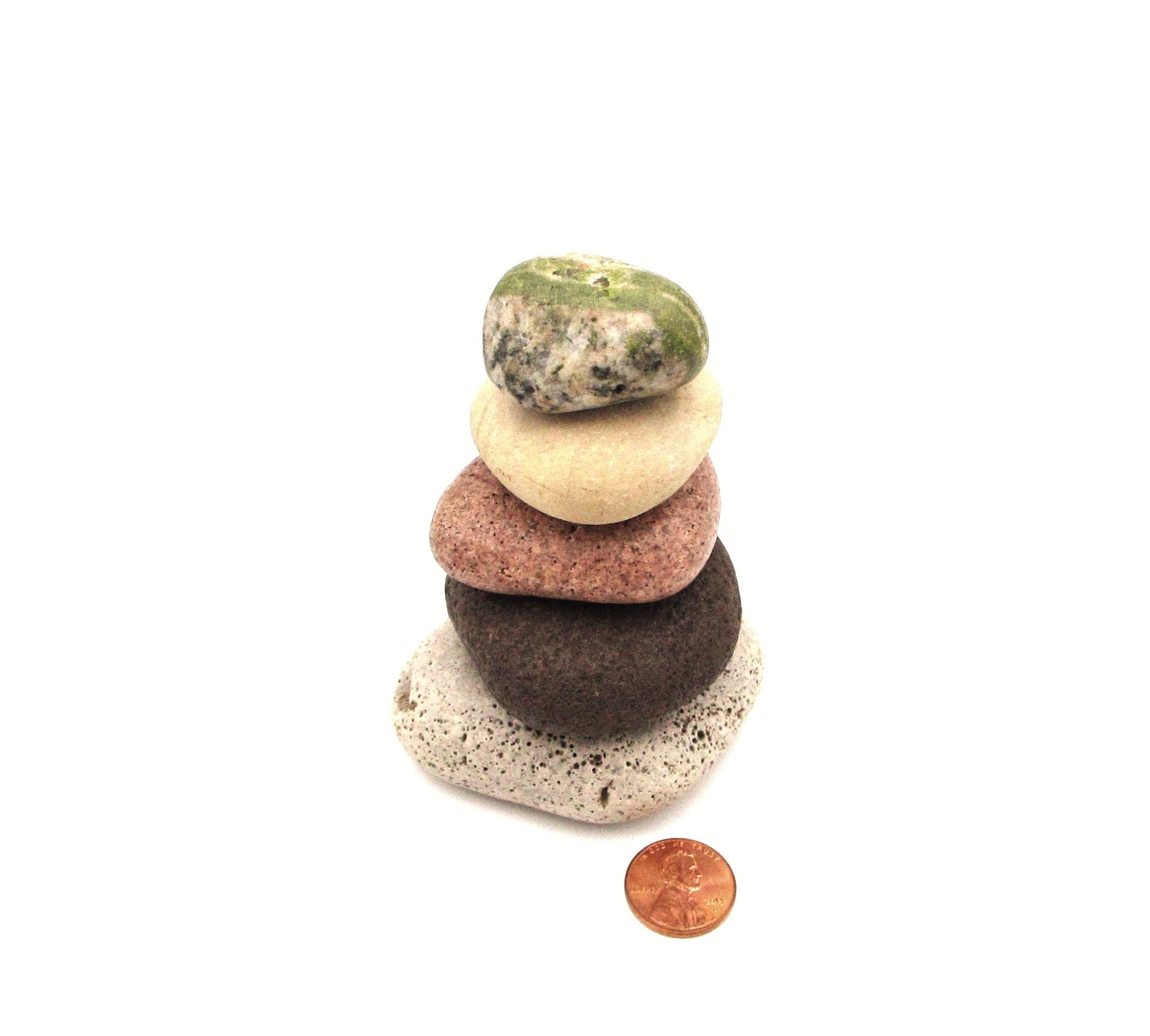 Rock Cairn for Home or Office, Pure Michigan Beach Stone Cairn #100 ...