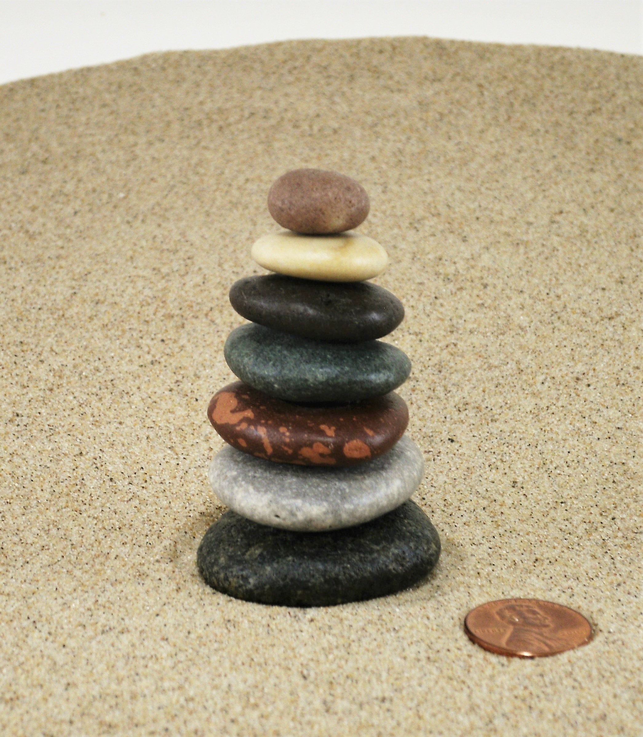 Lake Michigan Small Pebble Cairn #454, Beach Stone Stacks, Balance ...
