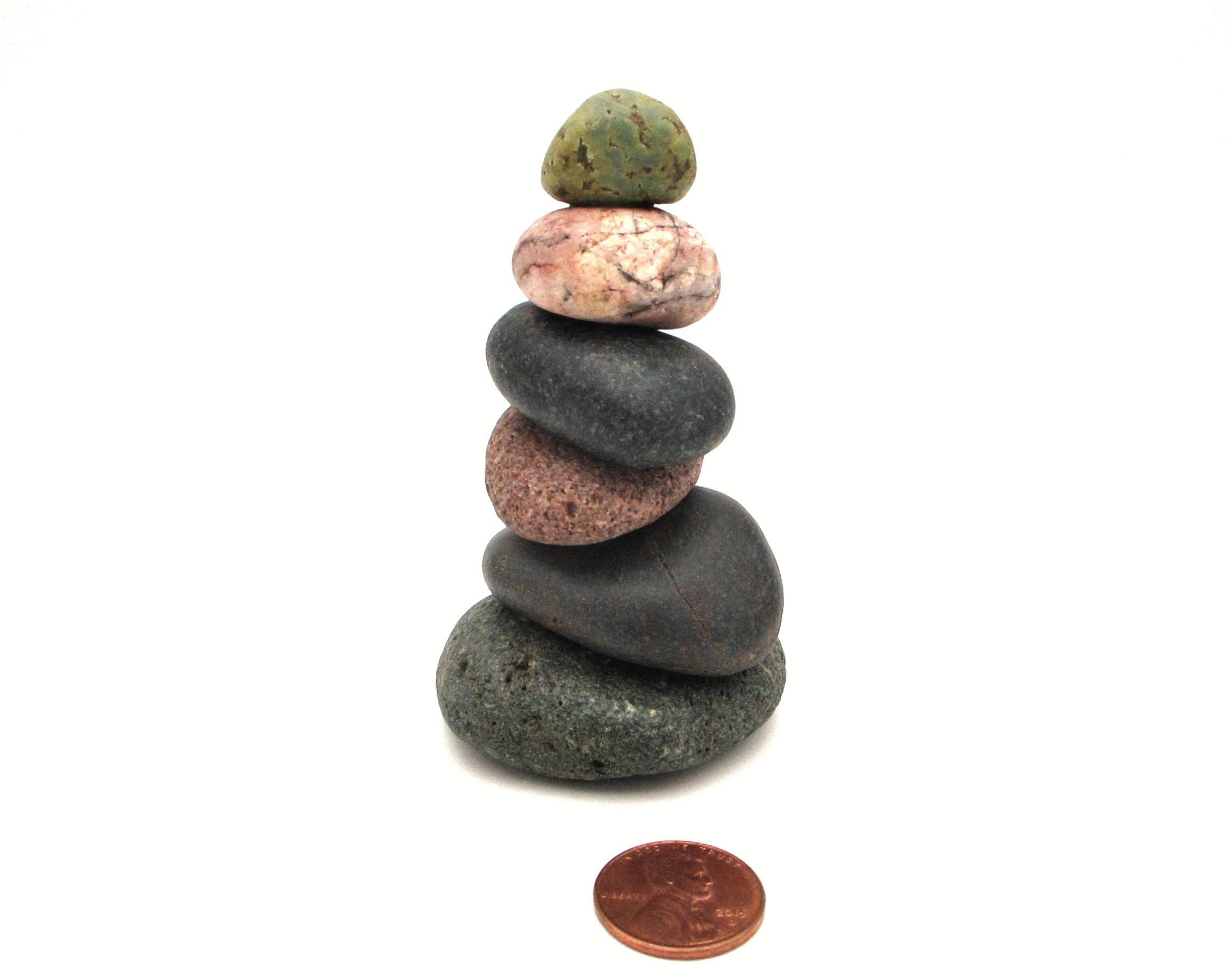 Small Lake Superior Stone Cairn Trail Marker #64, Colorful Stone Stack ...