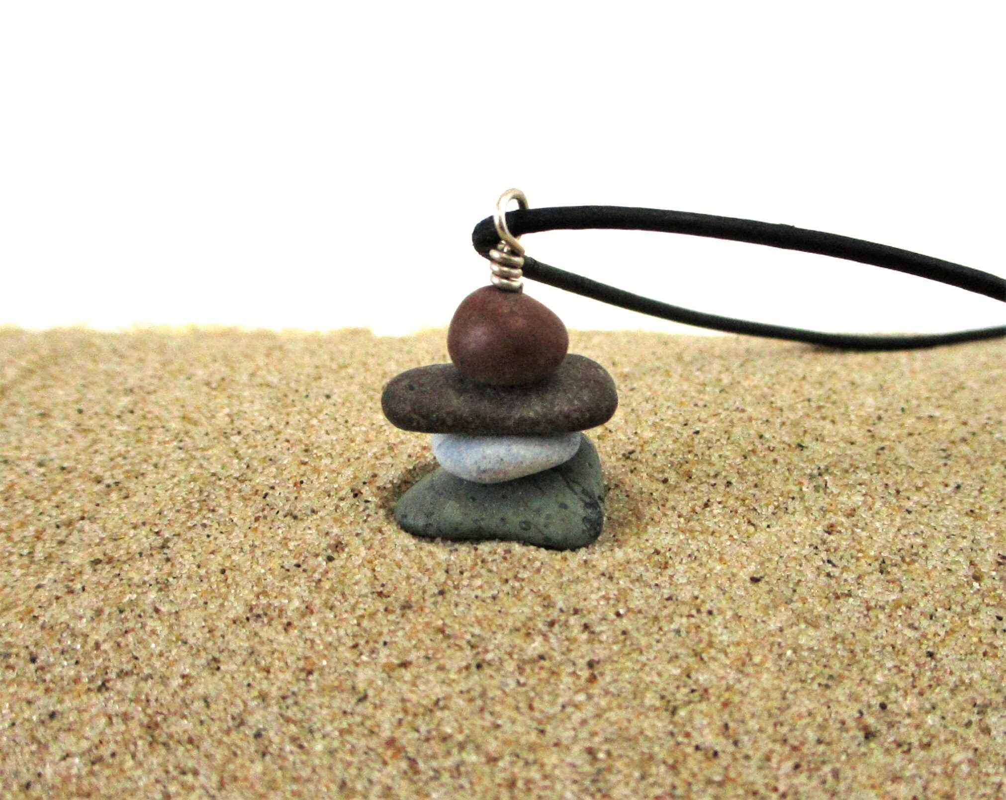 Inukshuk Pendant Necklace, Lake Superior Beach Stone Pebble Inuksuk ...