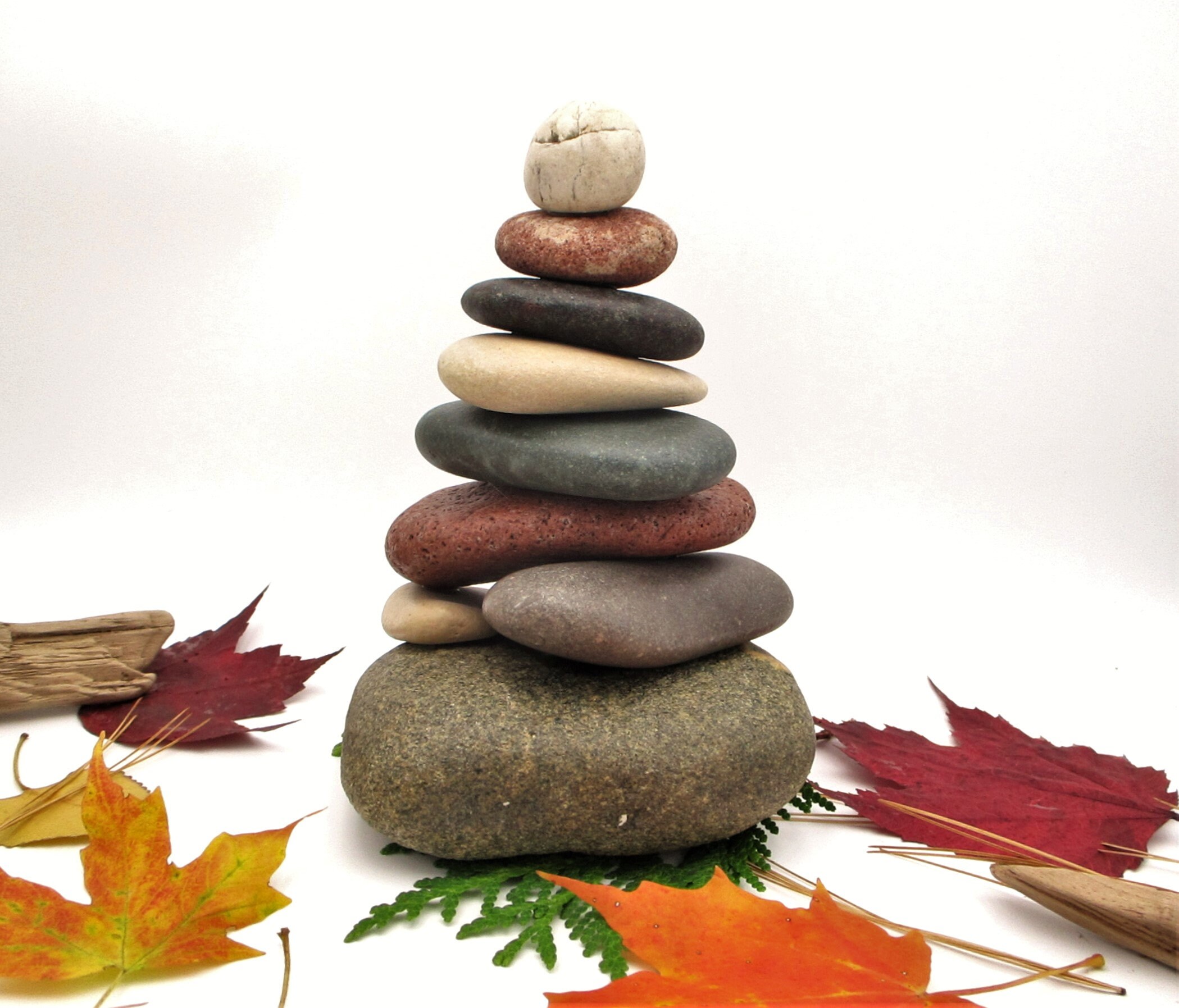 Lake Superior and Lake Michigan Stone Cairn #155, Beach Rock Cairn ...