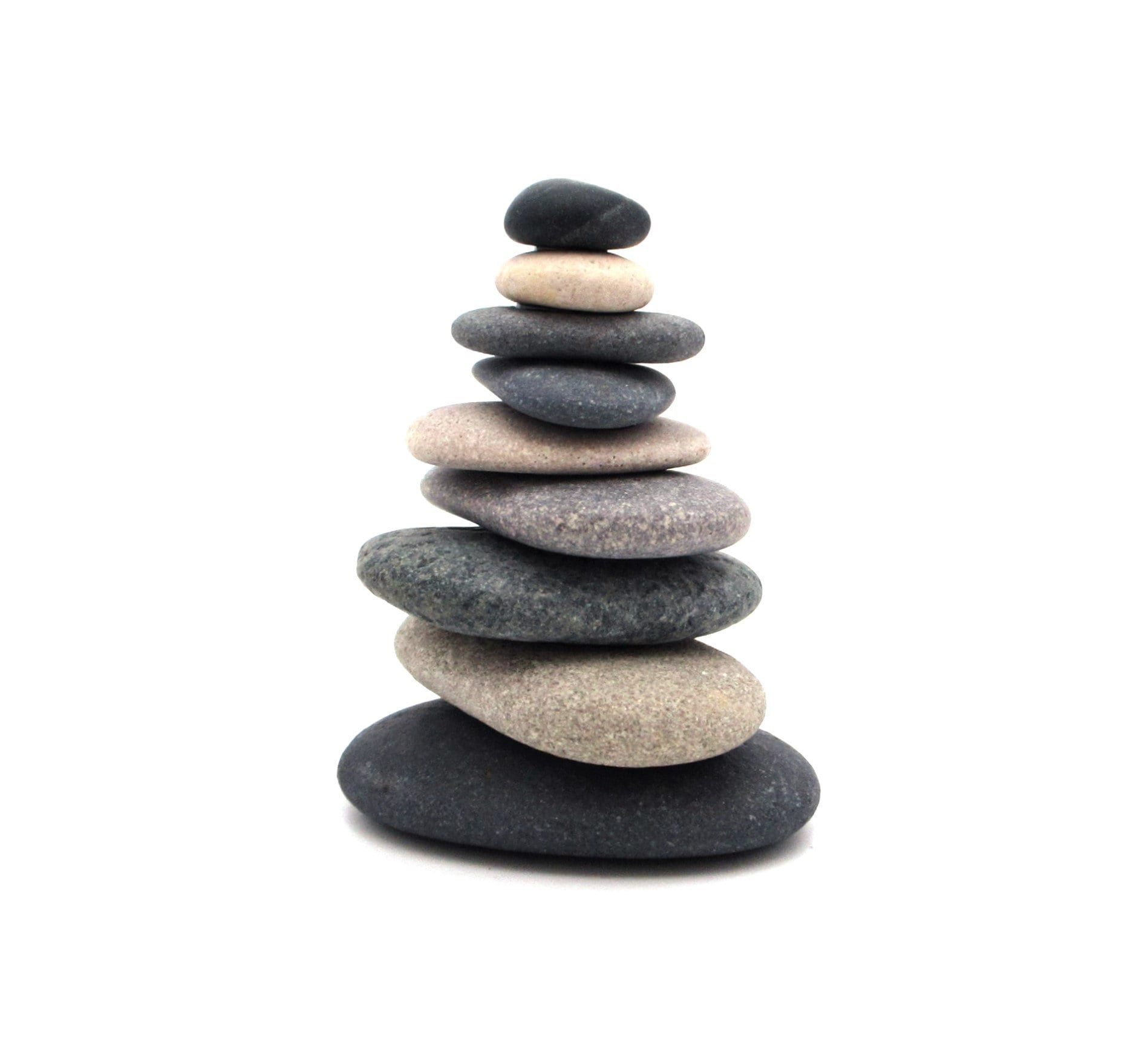 Small Pebble Beach Stone Cairn, Natural Lake Michigan Rock Cairn Marker ...