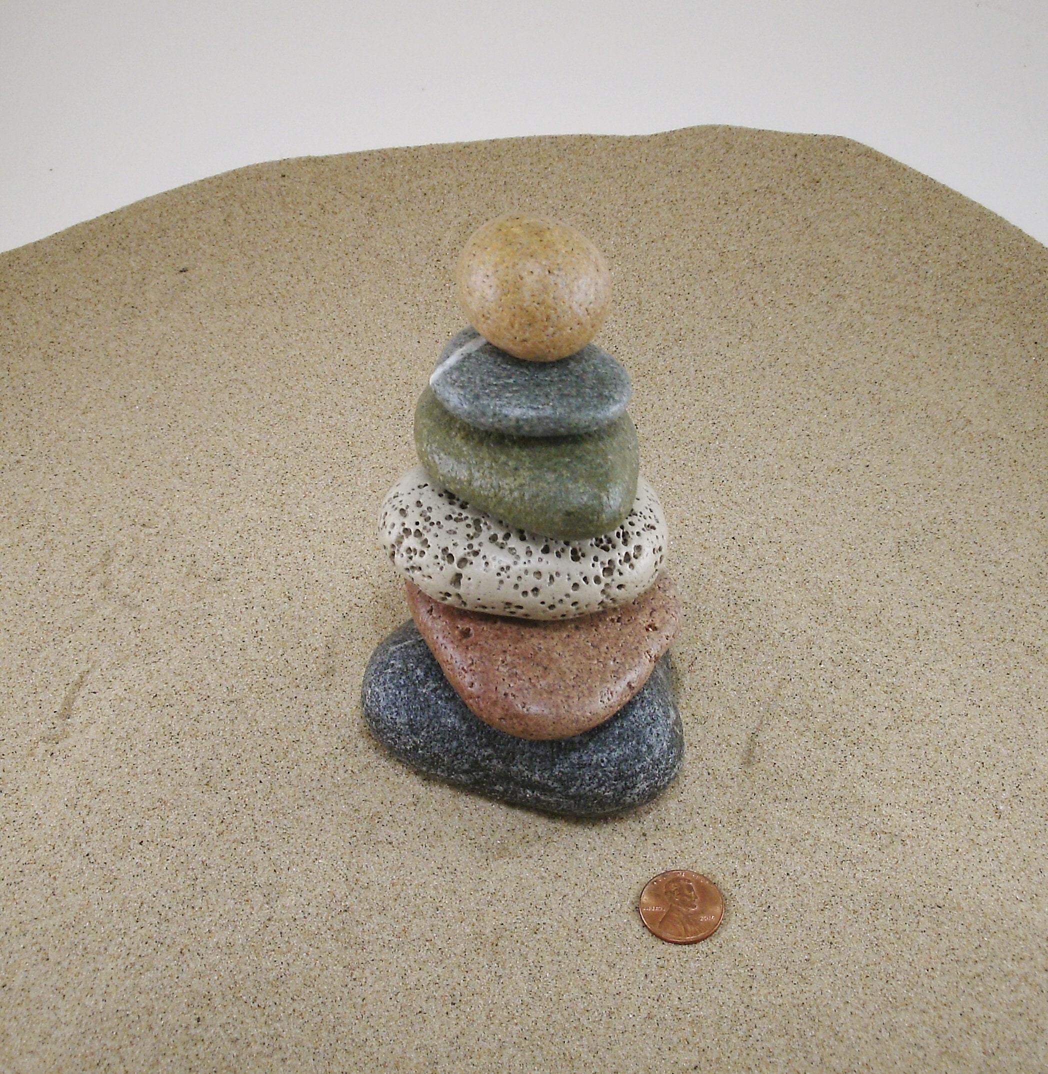 Rock Cairn - Stone Cairn - Lake Michigan Beach Stone Cairn #348 ...