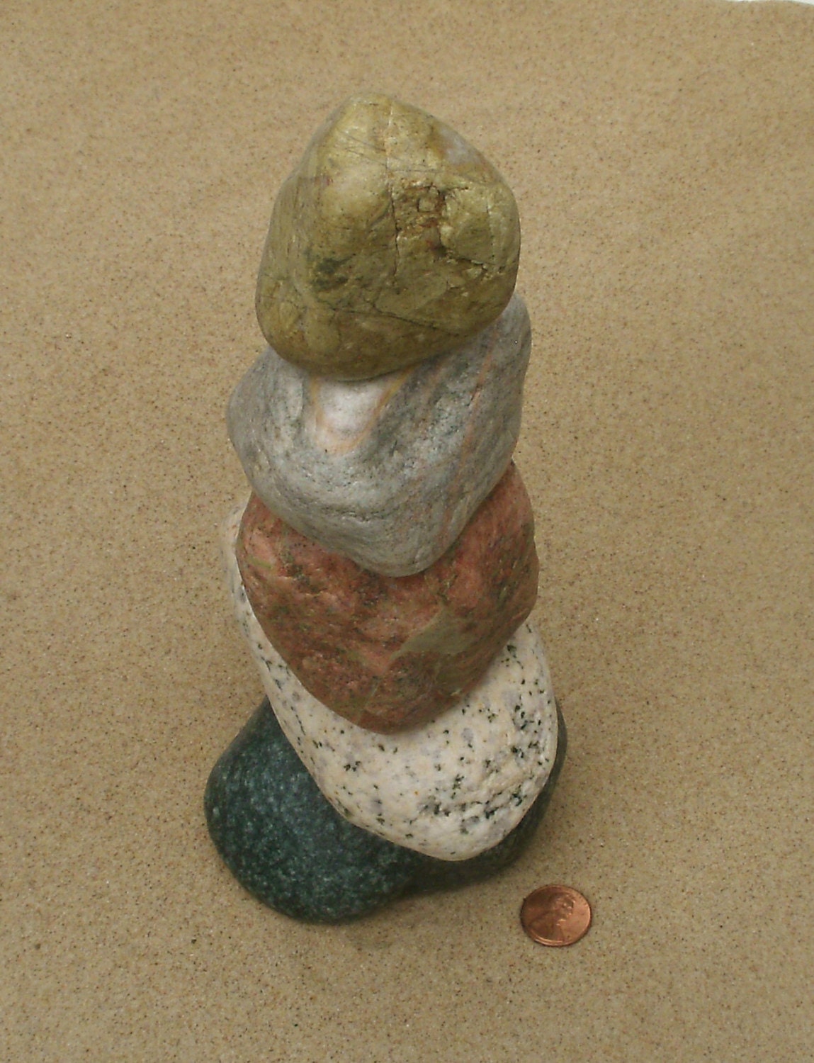 One of a Kind Handmade Lake Michigan Stone Messenger Cairn Sculpture ...