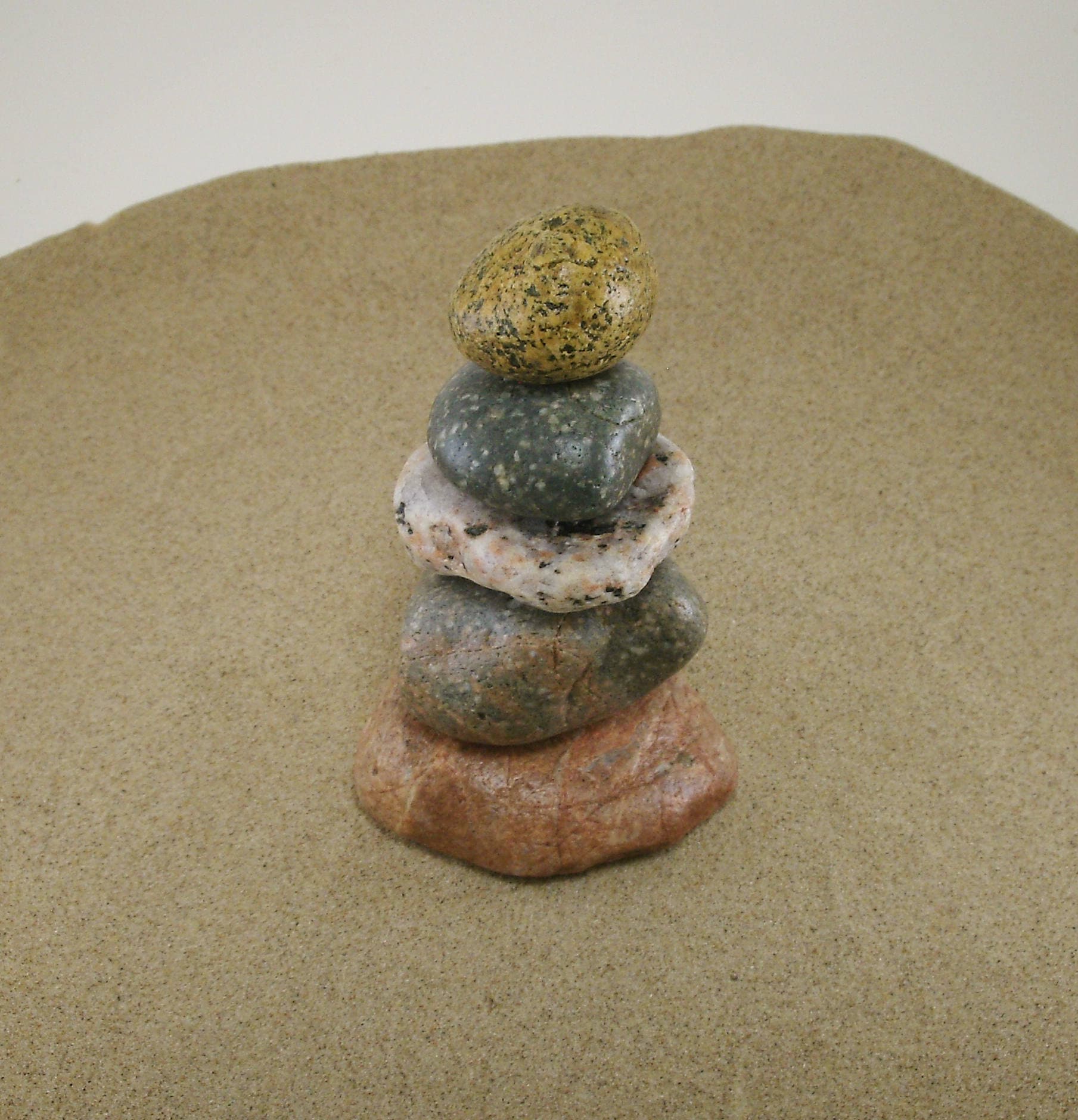Stone Cairn, Natural Miniature Lake Michigan Beach Stone Cairn Marker ...