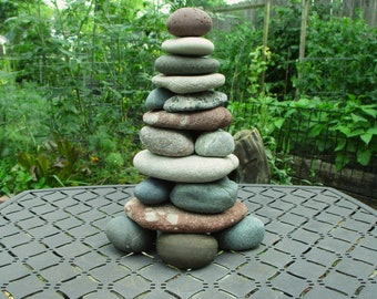 Colorful Re-stackable Rock Cairn From Lakes Superior and Michigan ...