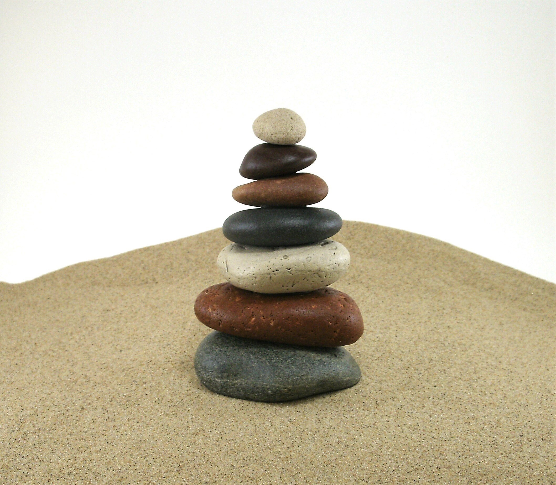 Colorful Beach Stone Cairn #28, Unique Stone Art, Nature Inspired Gift ...