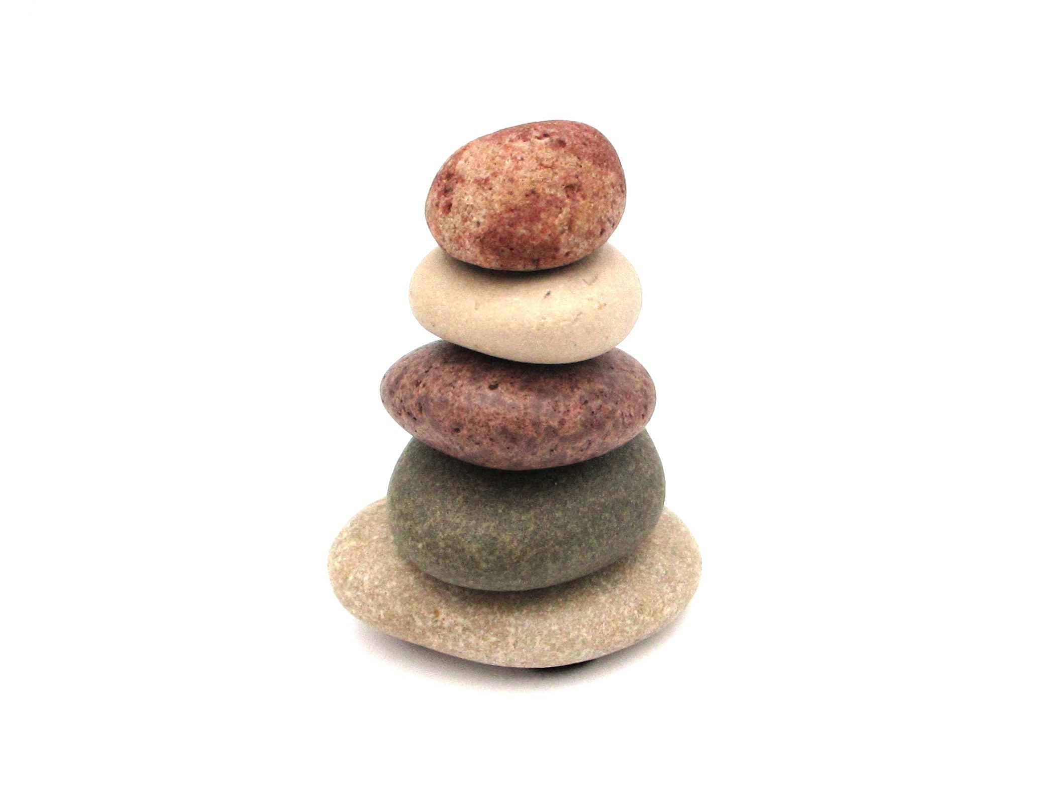 Tiny Stone Cairn, Natural Lake Michigan Beach Stone Cairn Sculpture ...