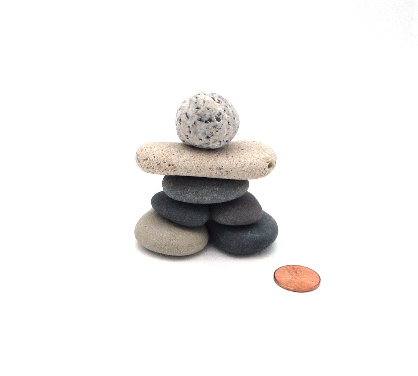 Inukshuk Style Lake Michigan Stone Man Cairn Sculpture #117, Inuksuk ...