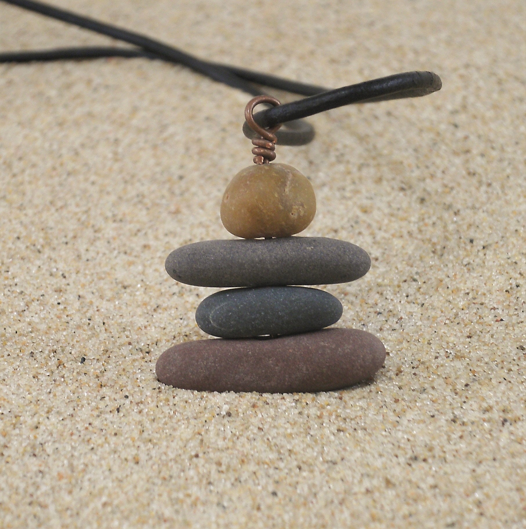 Inukshuk, Lake Superior Copper Harbor Pebble Inukshuk Style Pendant ...