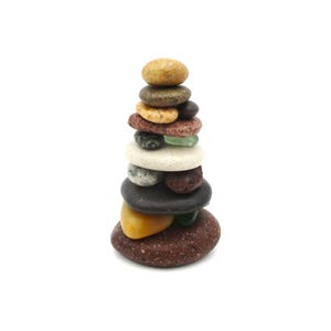 Mini Pebble Cairn With Beach Glass: Nature-inspired Lake Michigan ...