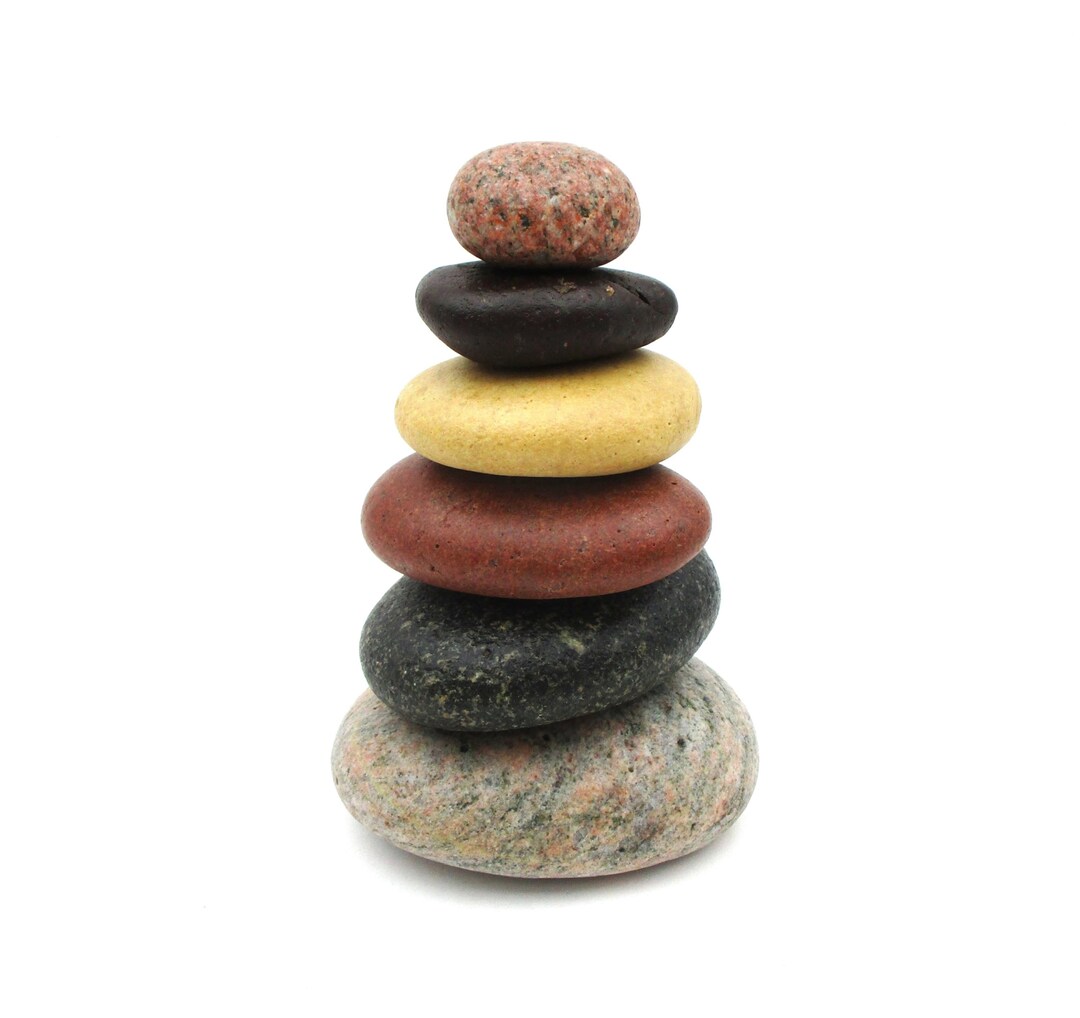 Colorful Rock Cairn From Lake Superior Beach Stones #151, Nature ...