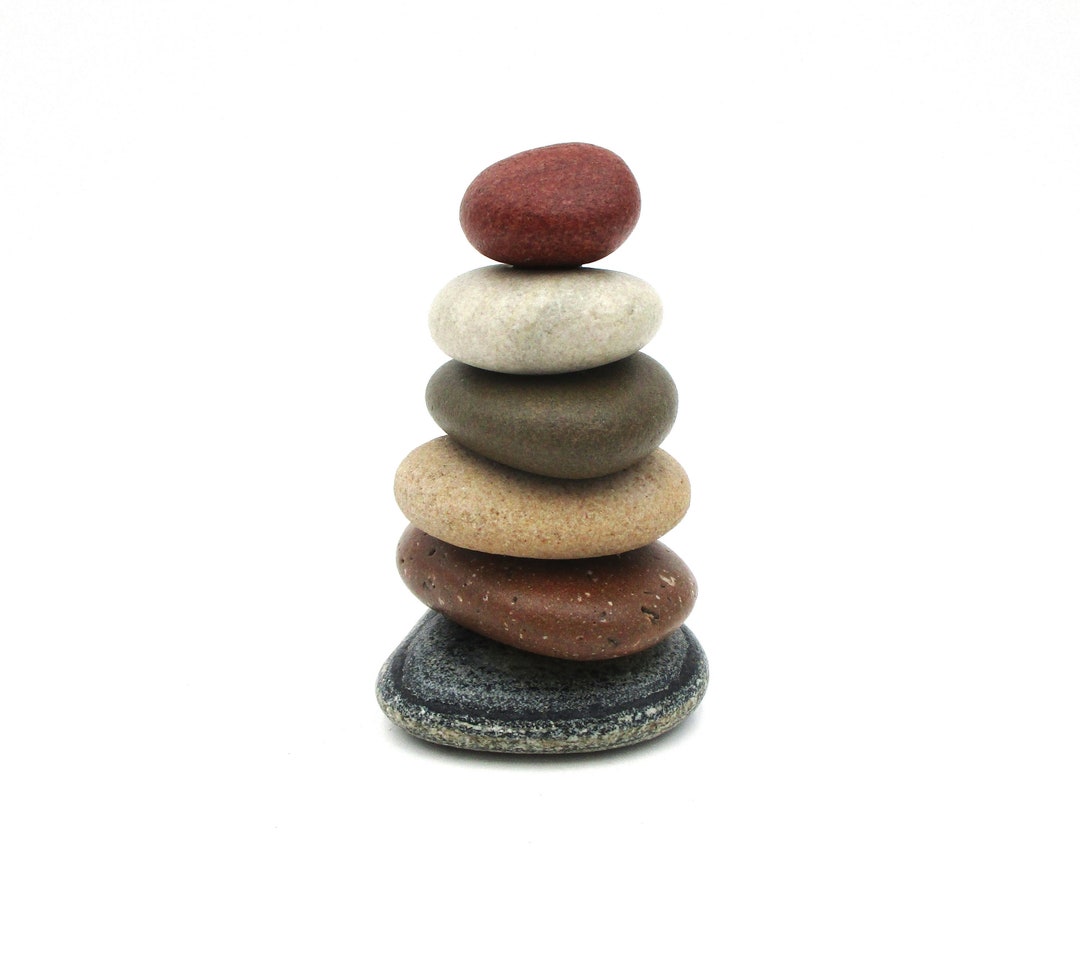Small Colorful Rock Cairn Gift for Desk, Lake Michigan and Lake ...