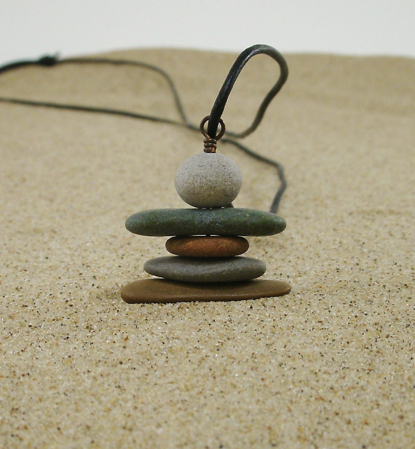Inukshuk, Lake Michigan Pebble Inuksuk Style Pendant Necklace with ...