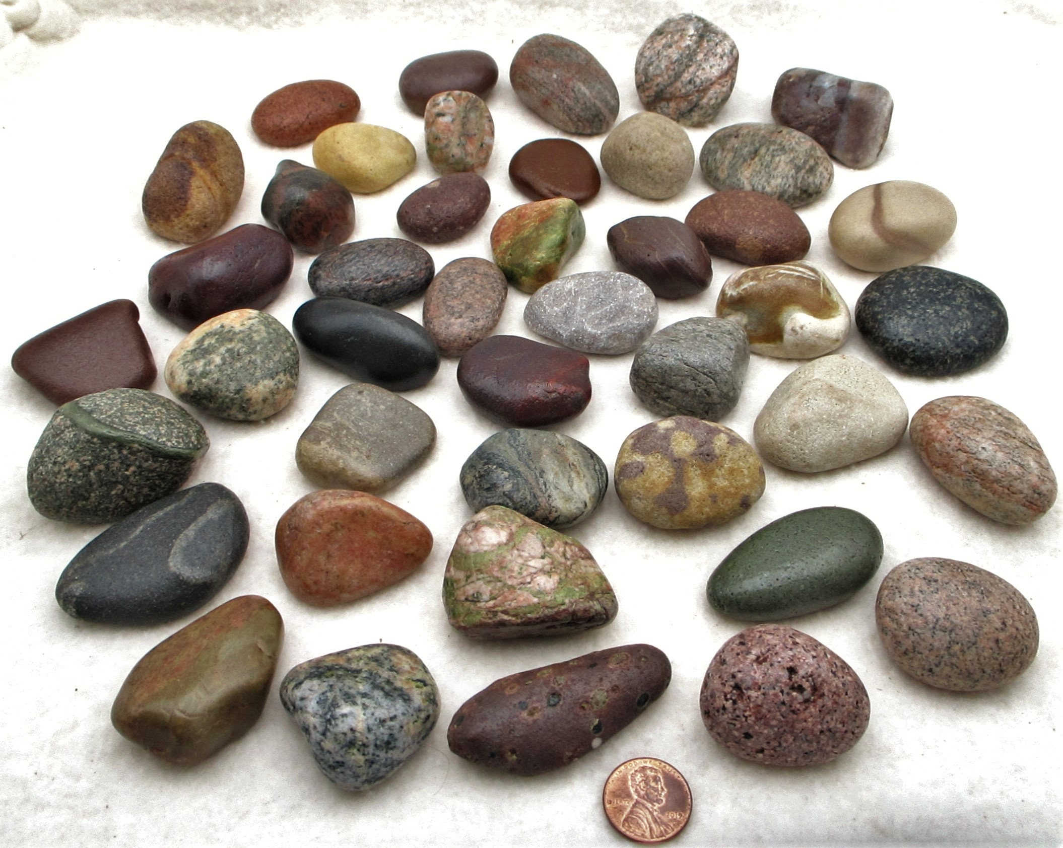 Colorful Lake Michigan and Superior Clear Coated Small Rock Assortment ...