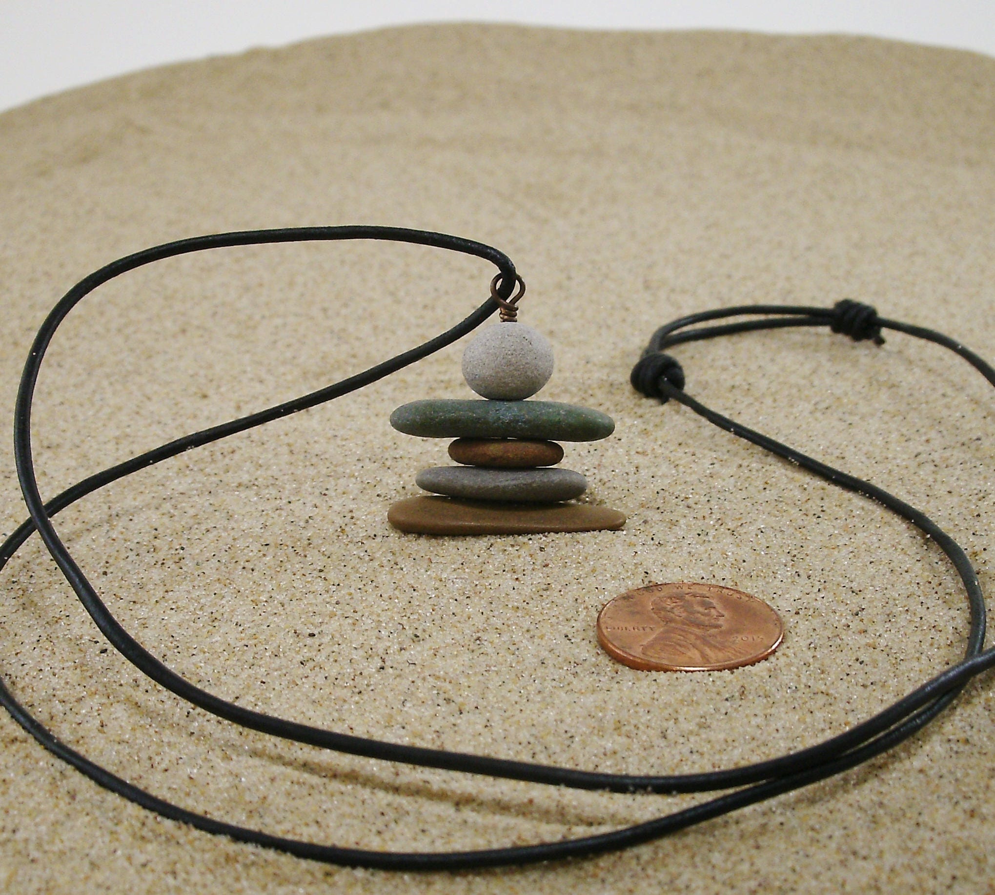 Inukshuk, Lake Michigan Pebble Inuksuk Style Pendant Necklace with ...